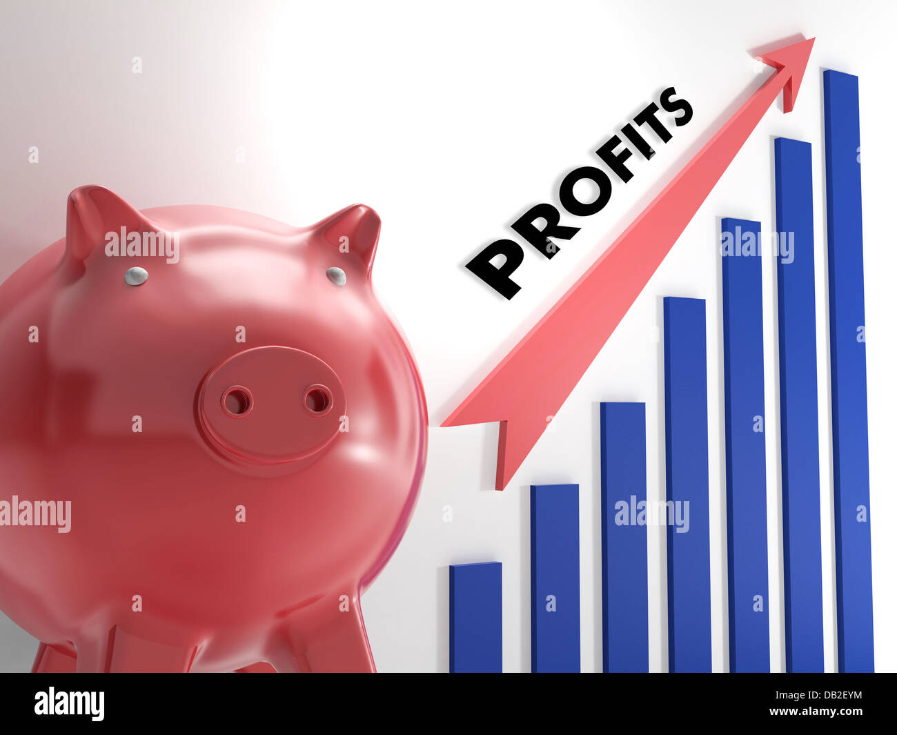 Raising Profits Chart Showing Incomes Growth Stock Photo - Alamy