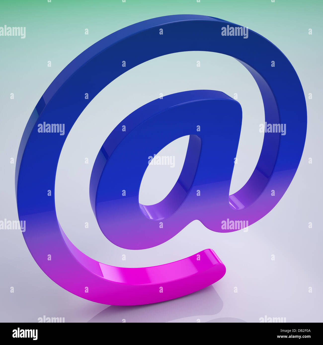 At Sign Shows E-mail Symbol For Message Stock Photo - Alamy
