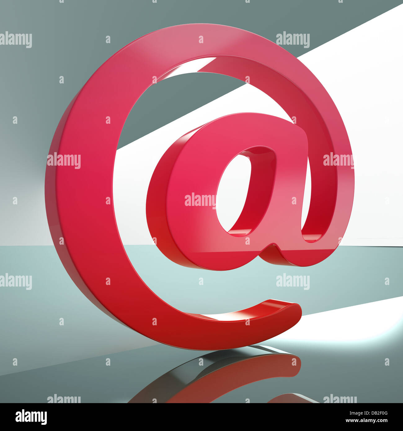 At Sign Means E-mail Symbol For Message Stock Photo - Alamy