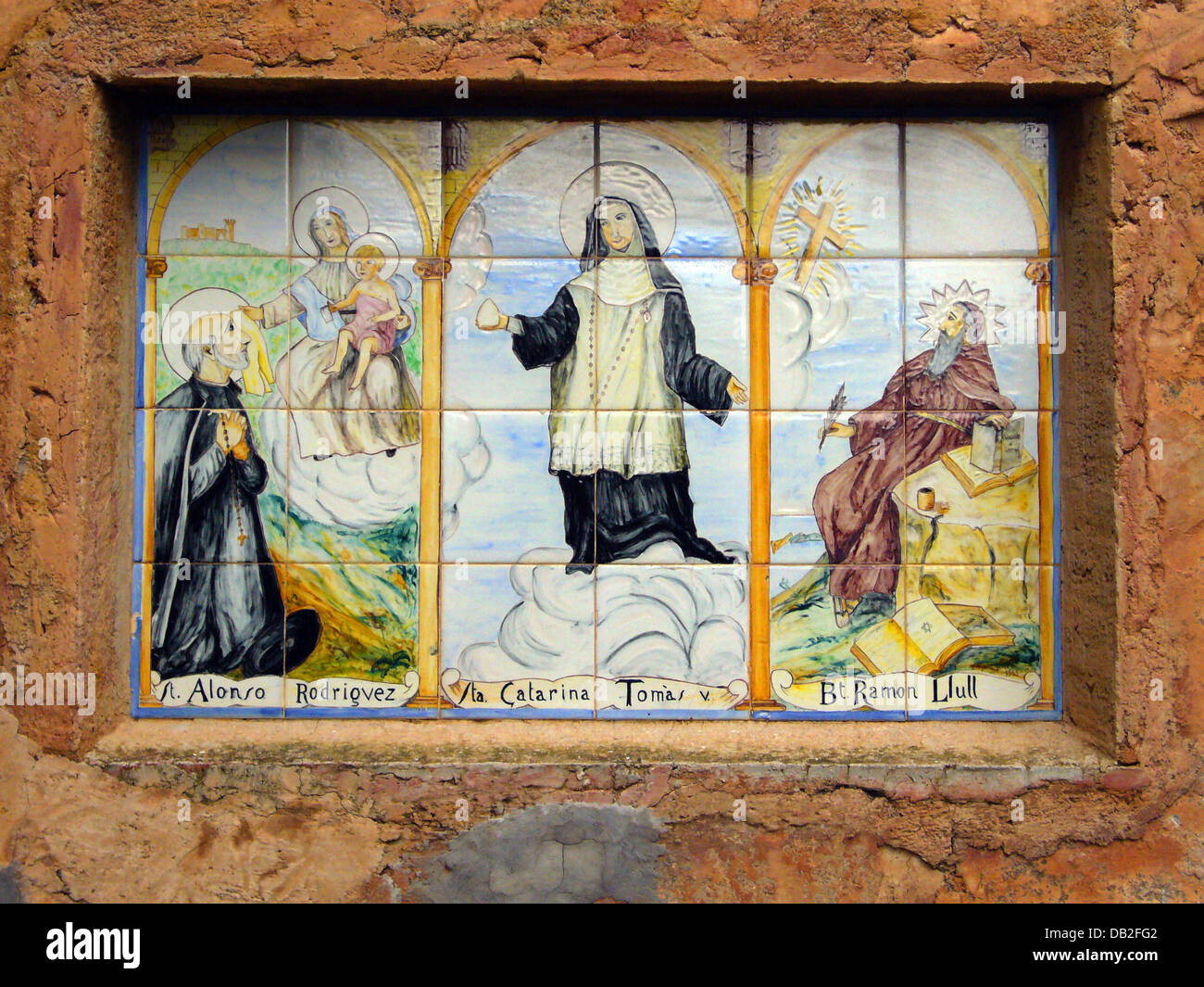A wall painting of the Ermita de Betlem is pictured at a hermitage near ...