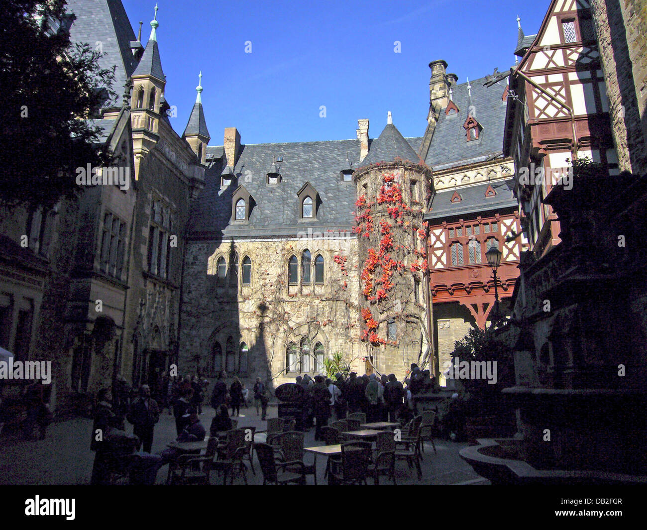 Wernigerode castle is pictured above the town of Wernigerode, Germany ...