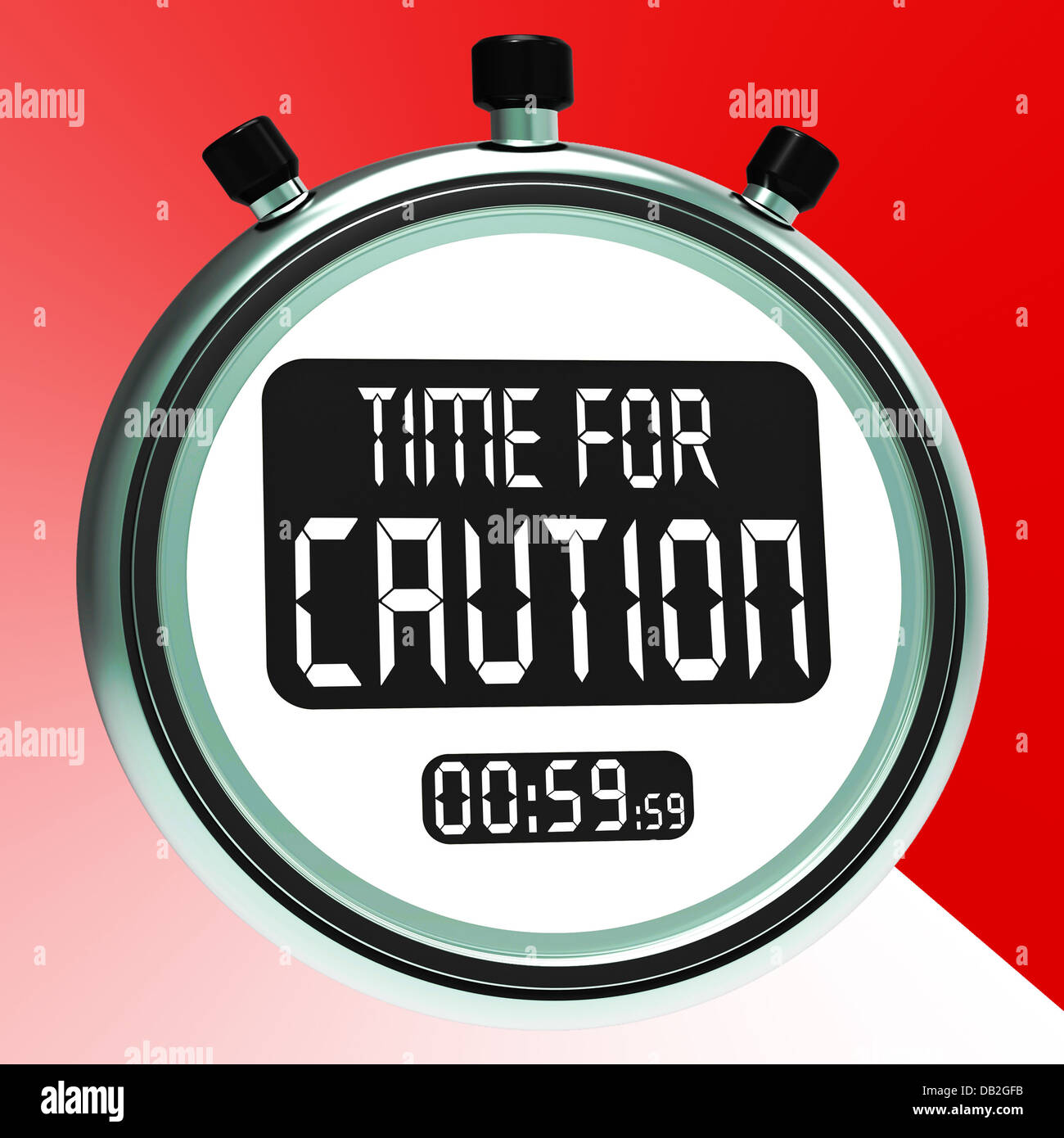 Caution Message Shows Danger Beware Or Warning Stock Photo - Alamy