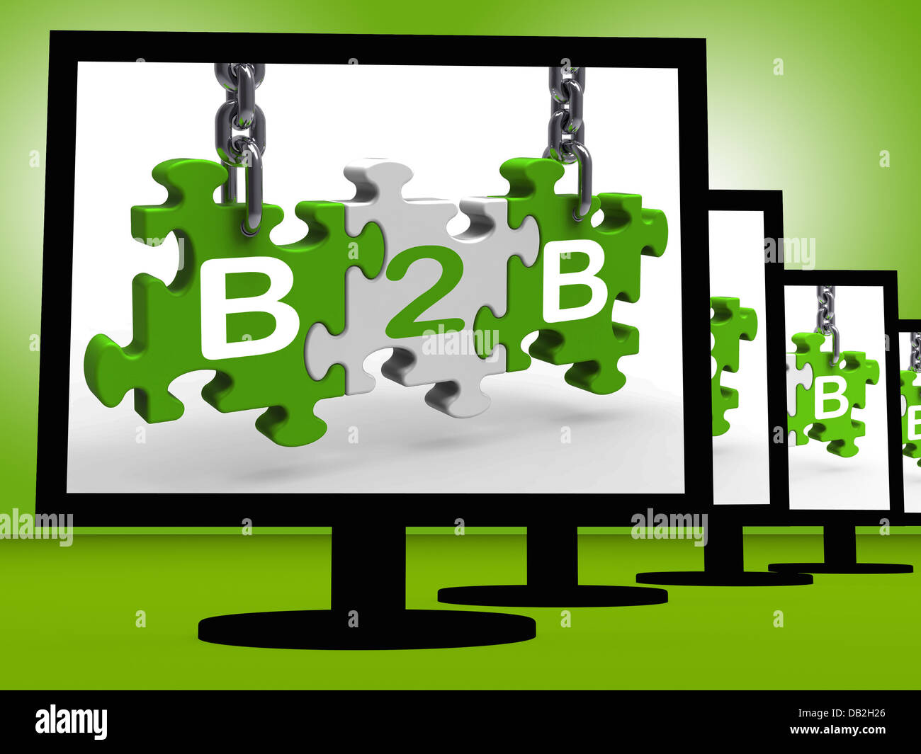 B2B On Monitors Showing Ecommerce Stock Photo - Alamy