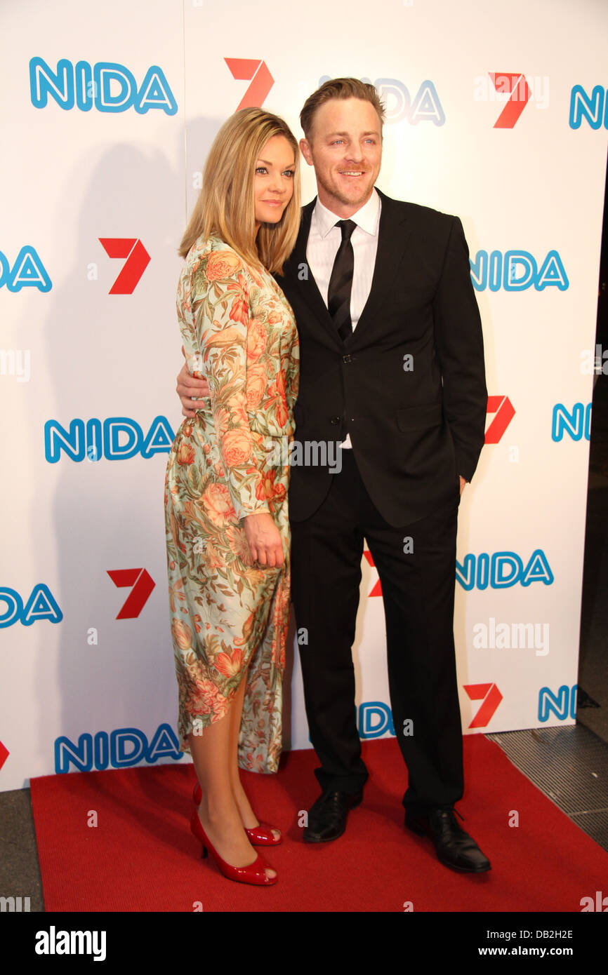 Claire Aird and Nathaniel Dean arrive on the red carpet for the annual ...