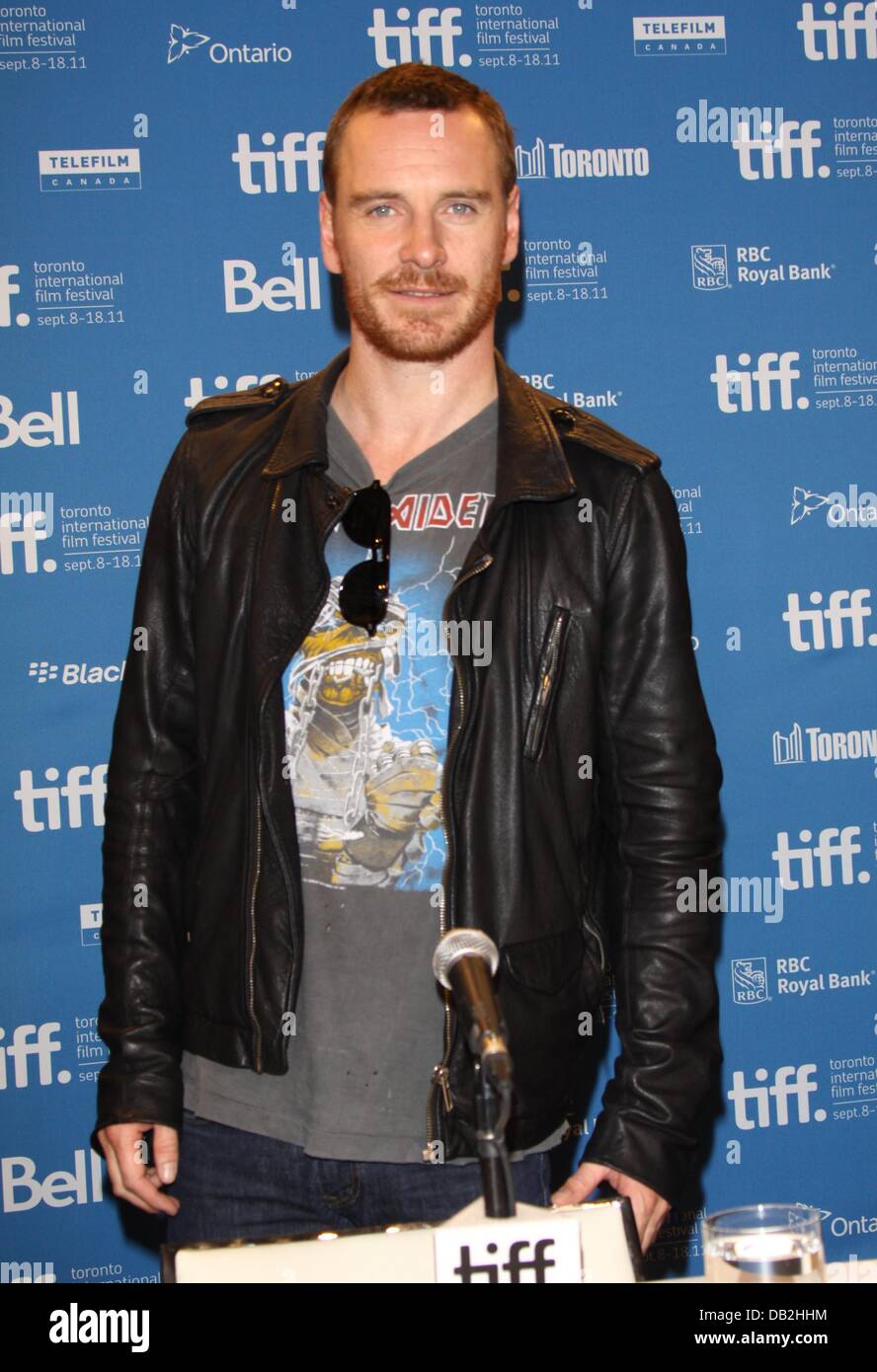 German-born Irish actor Michael Fassbender attends the press conference ...