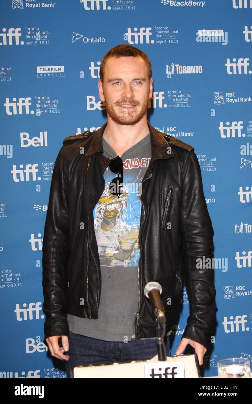 German-born Irish actor Michael Fassbender attends the press conference ...