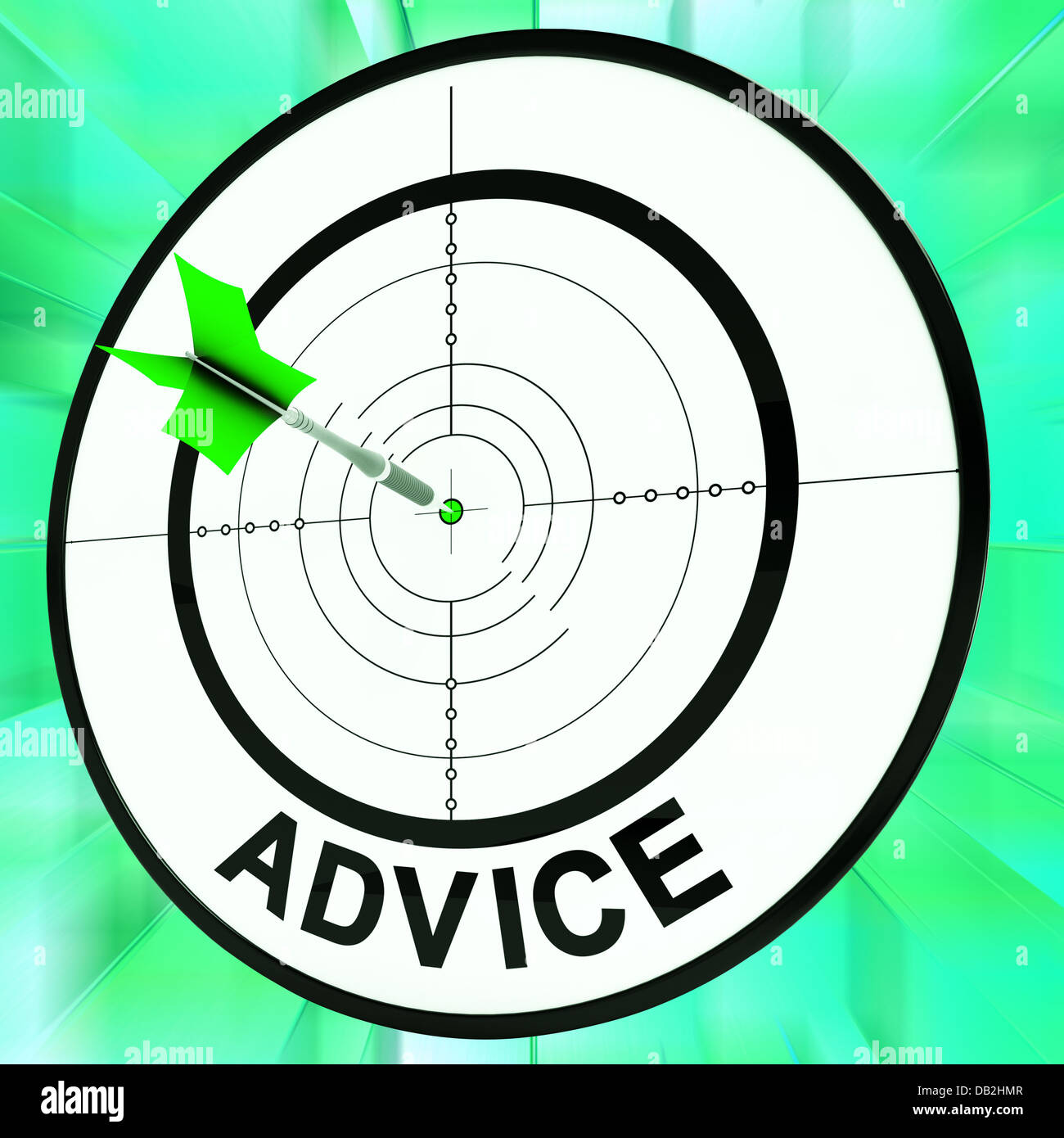 Advice Target Shows Information Faq And Assistance Stock Photo - Alamy