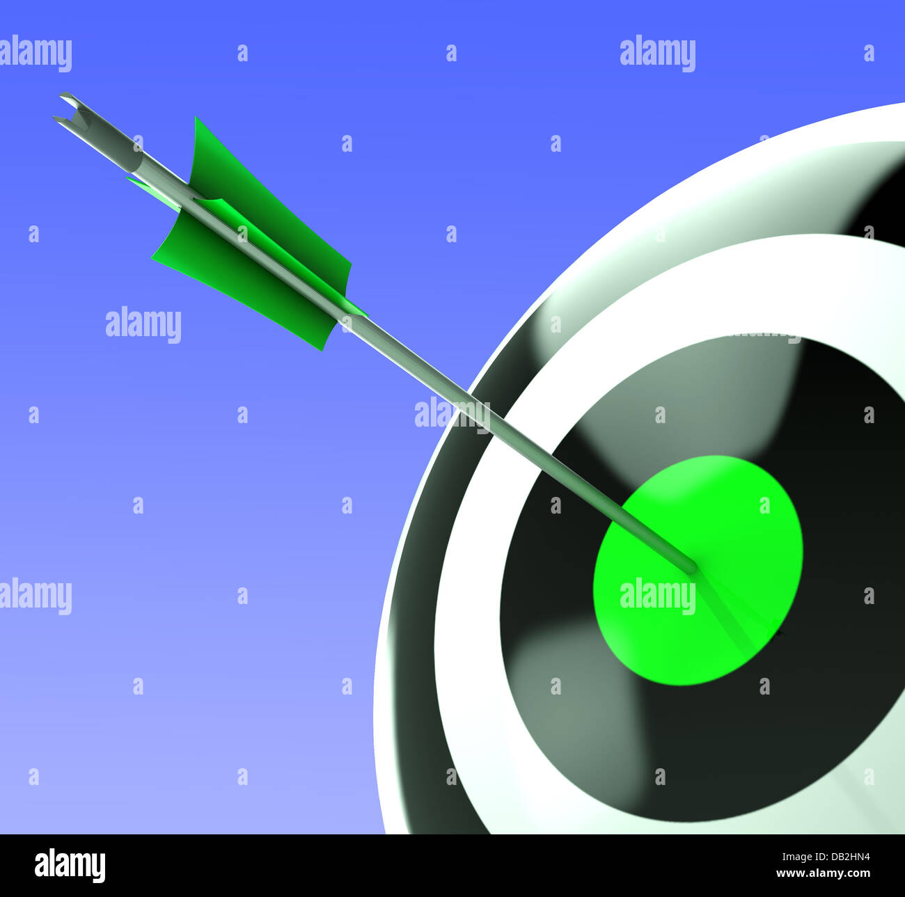 Bulls eye Target Shows Competitive Strategy Stock Photo - Alamy