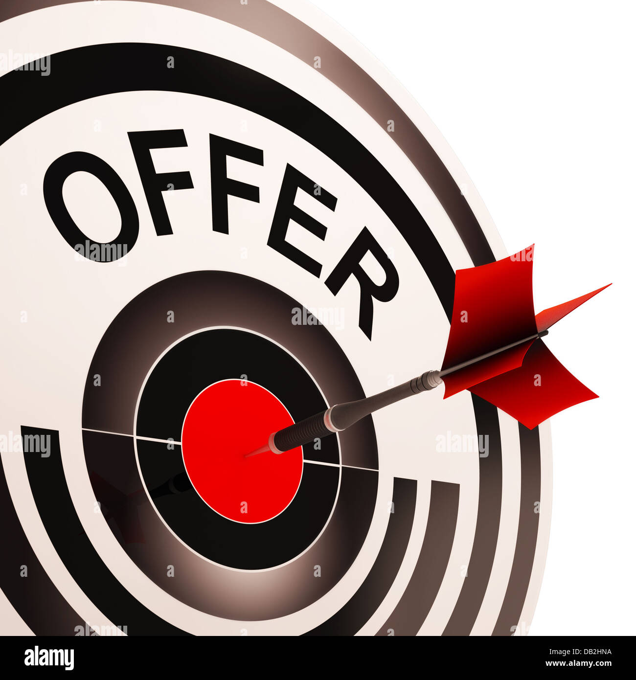 Offer Target Shows Discounts Reductions Or Sales Stock Photo - Alamy