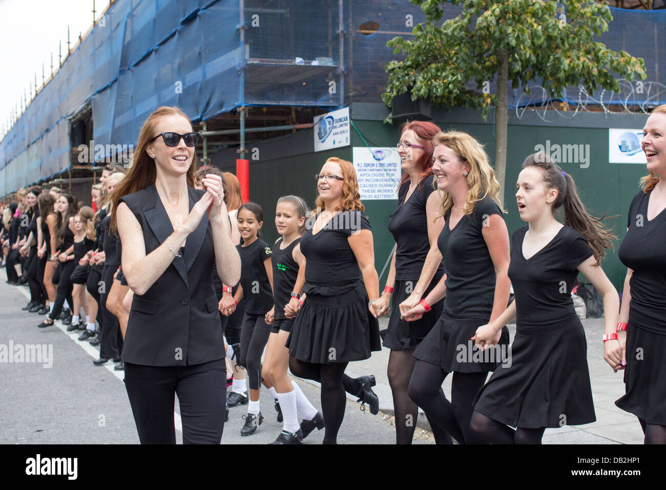 Jean Butler (left, wearing sun glasses). Riverdance World Record ...