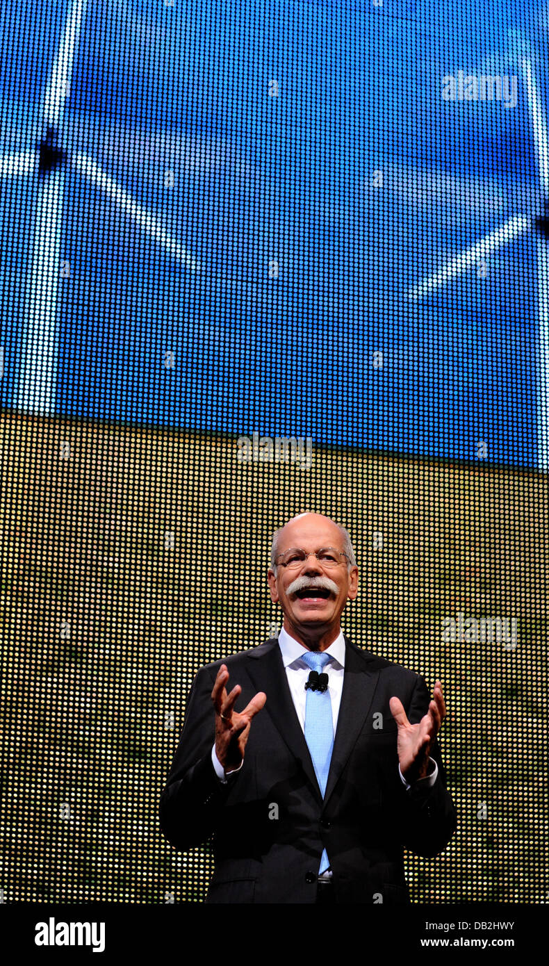 Daimler chairman, Dieter Zetsche, speaks during the presentation of the ...