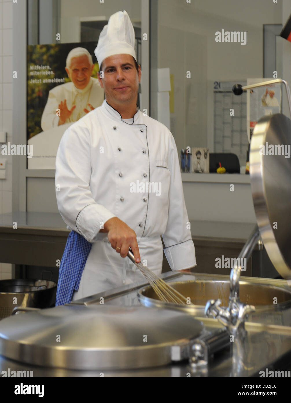 Chef Michael Barz poses inside the kitchen of the priest seminary of ...