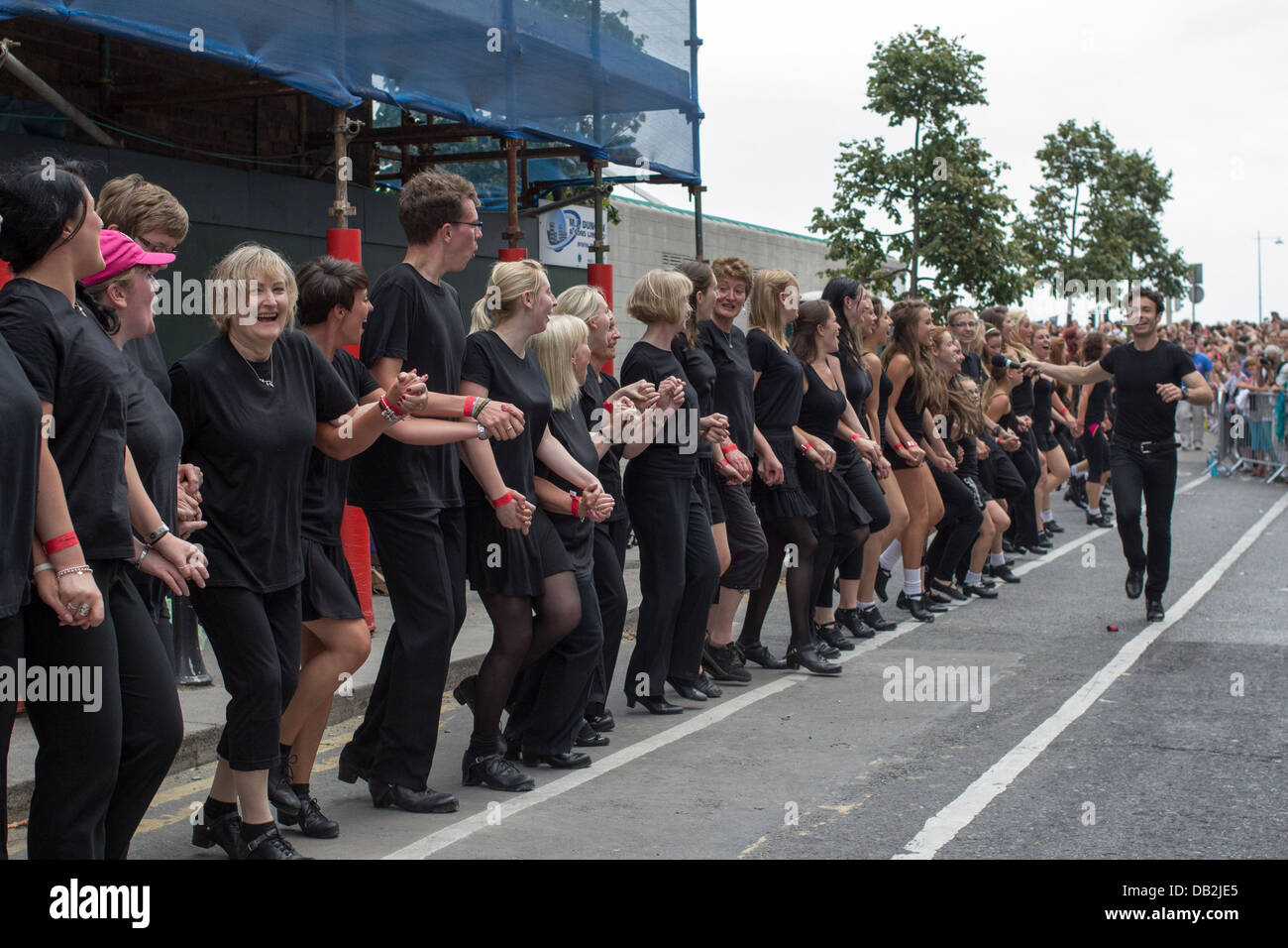 Breandan De Gallai (far right, holding a microphone). Riverdance World ...