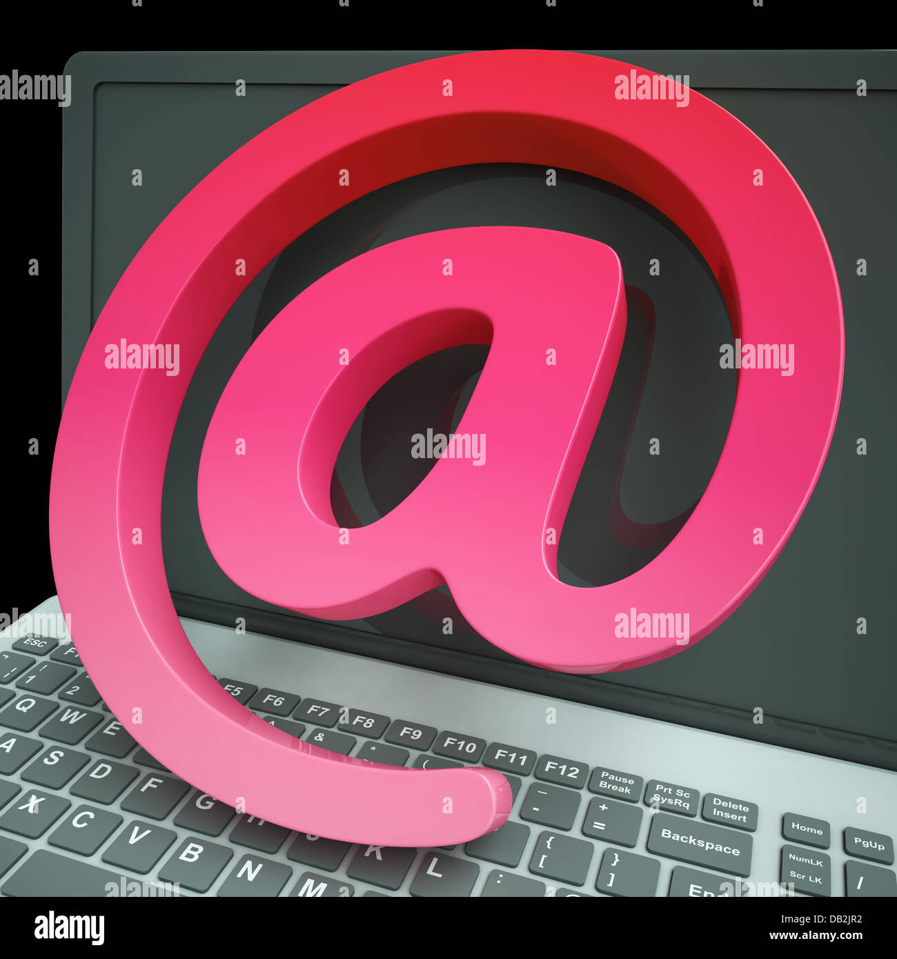 Email at sign keyboard hi-res stock photography and images - Alamy