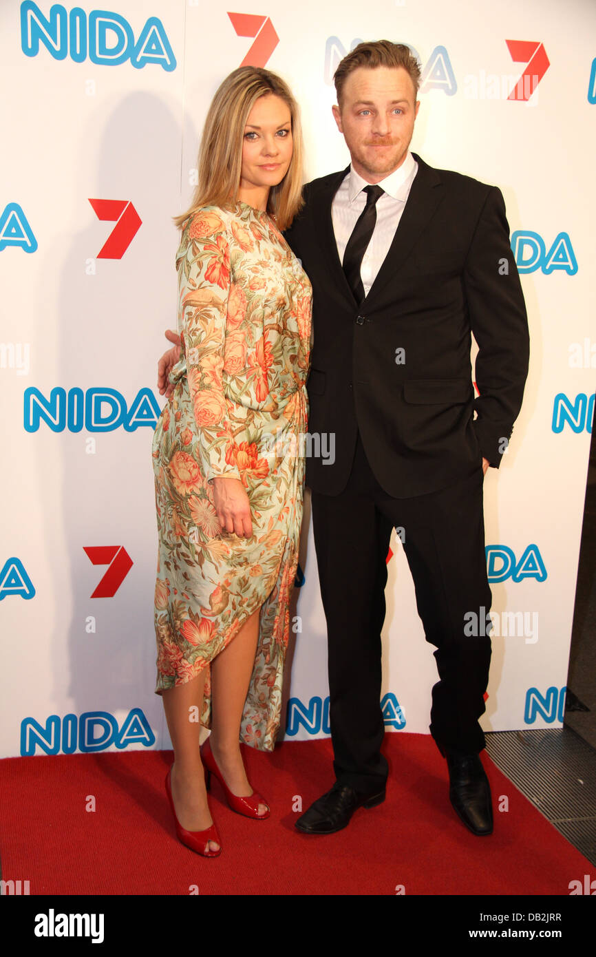 Claire Aird and Nathaniel Dean arrive on the red carpet for the annual ...