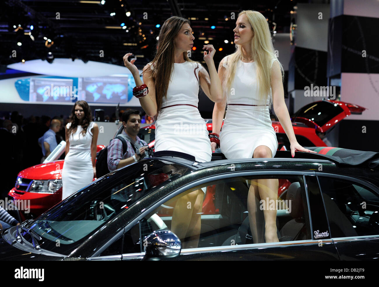 Car show hostesses hi-res stock photography and images - Alamy