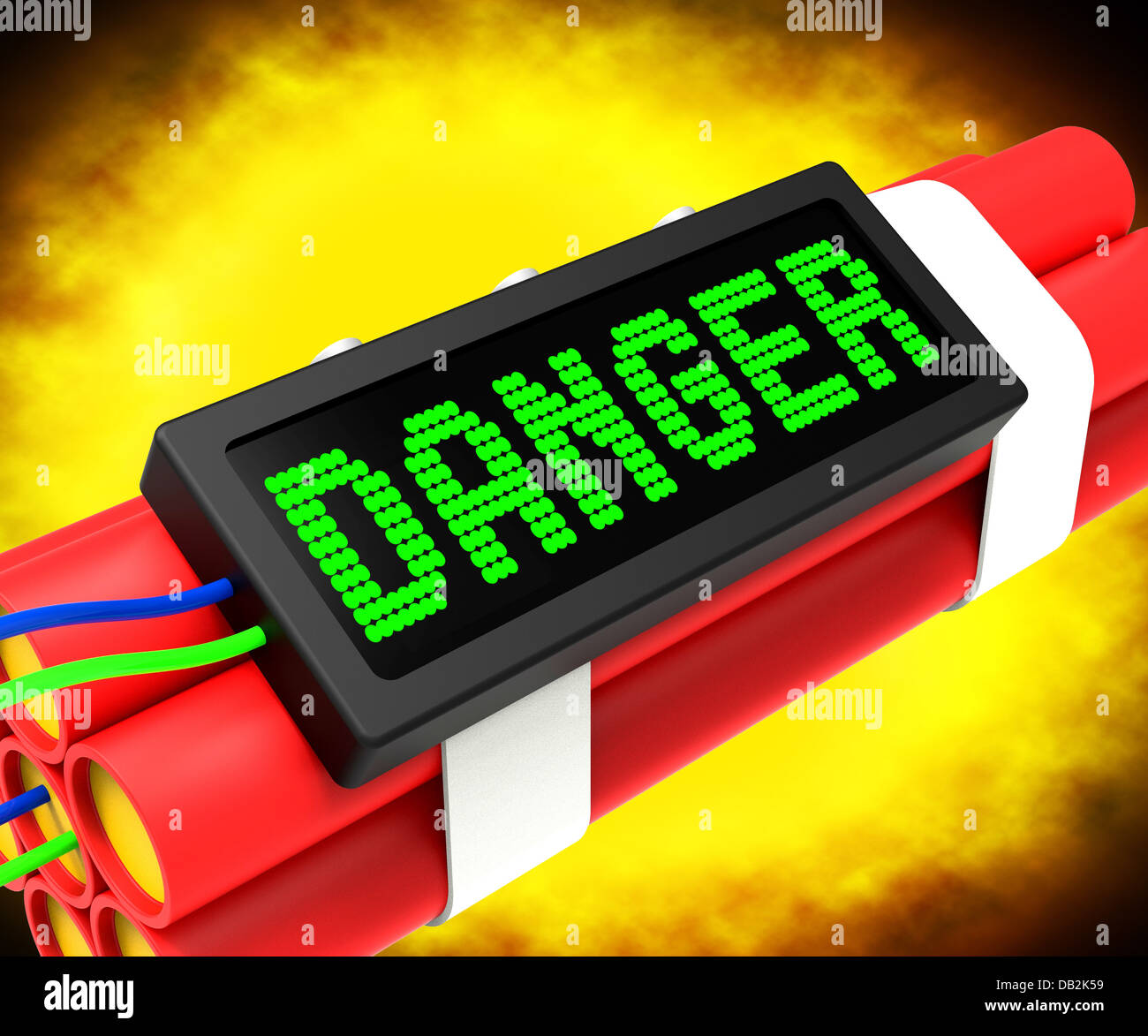 Danger Dynamite Sign Meaning Caution Or Dangerous Stock Photo - Alamy