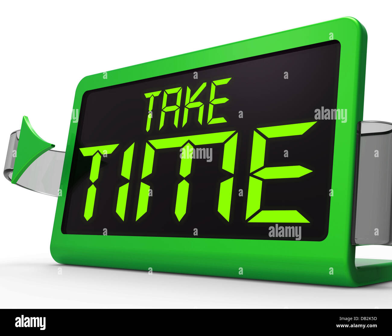 Take Time Clock Meaning Rest And Relax Stock Photo - Alamy