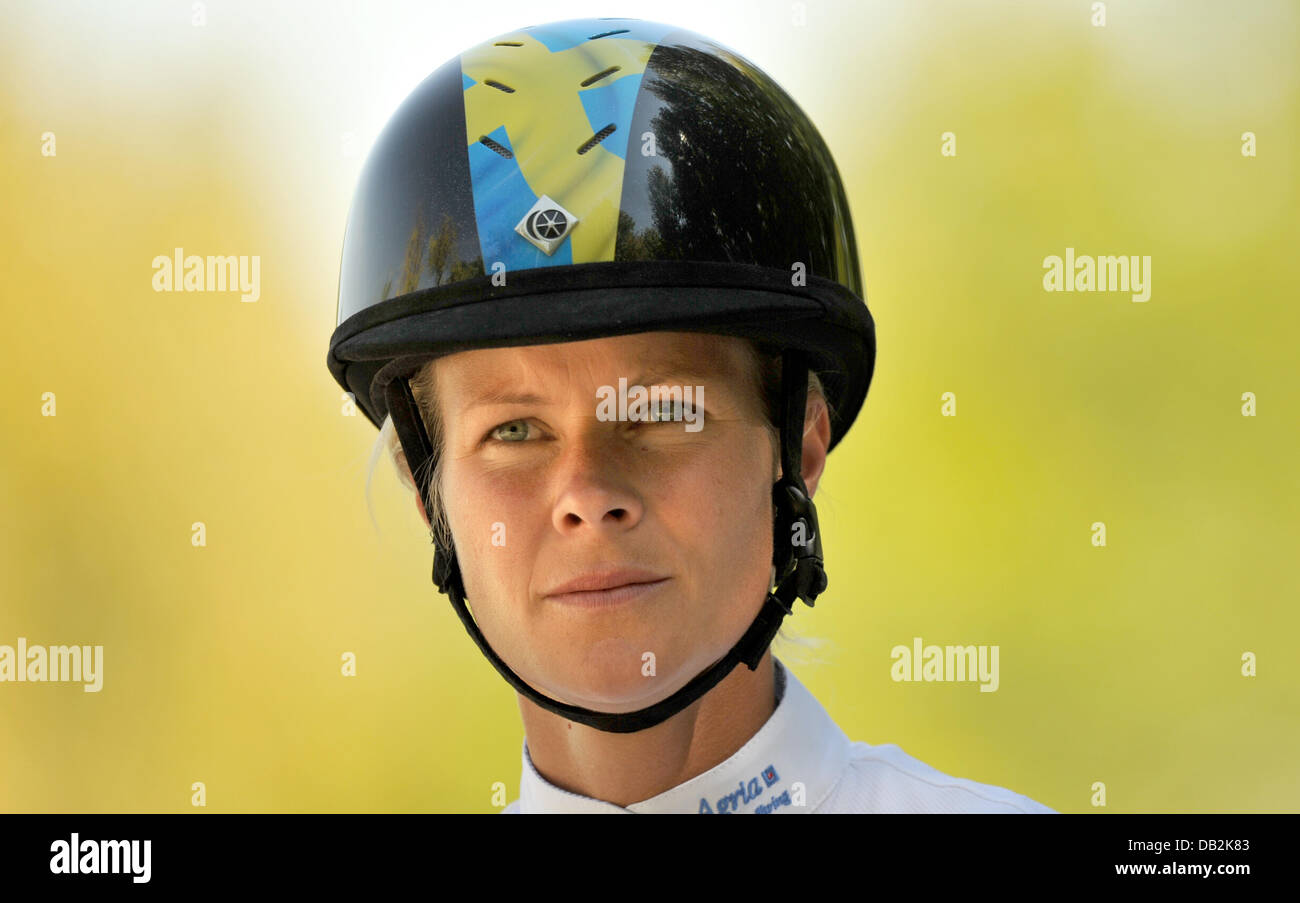 Swedish equestrian Malin Baryard-Johnsson in action during the European ...