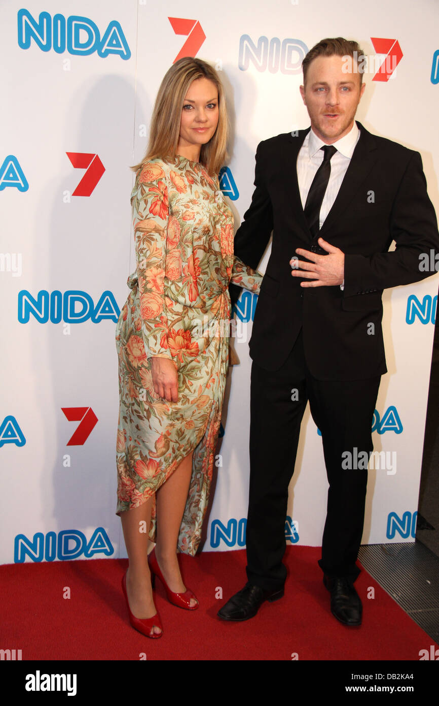Claire Aird and Nathaniel Dean arrive on the red carpet for the annual ...