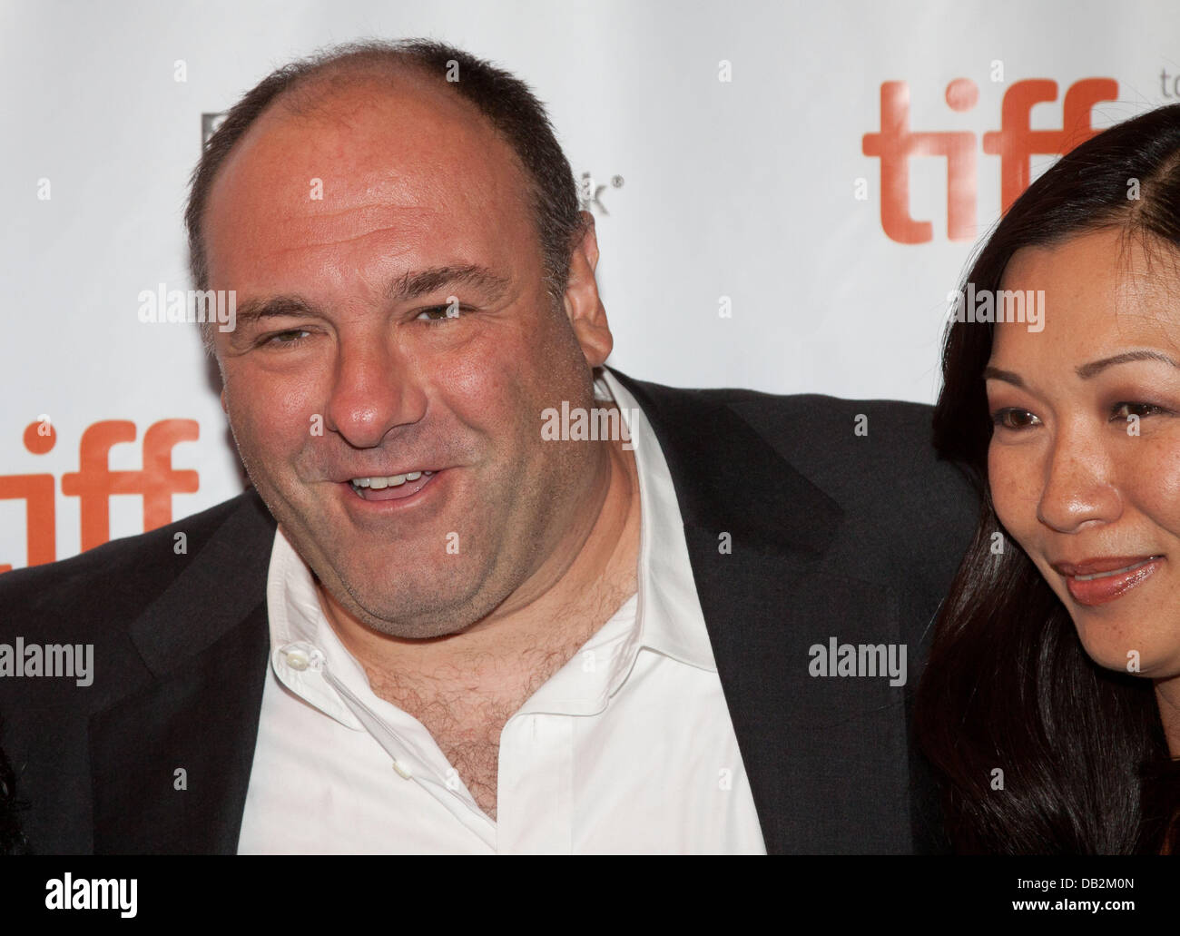 Actor James Gandolfini and Deborah Lin attend the premiere of "Violet ...