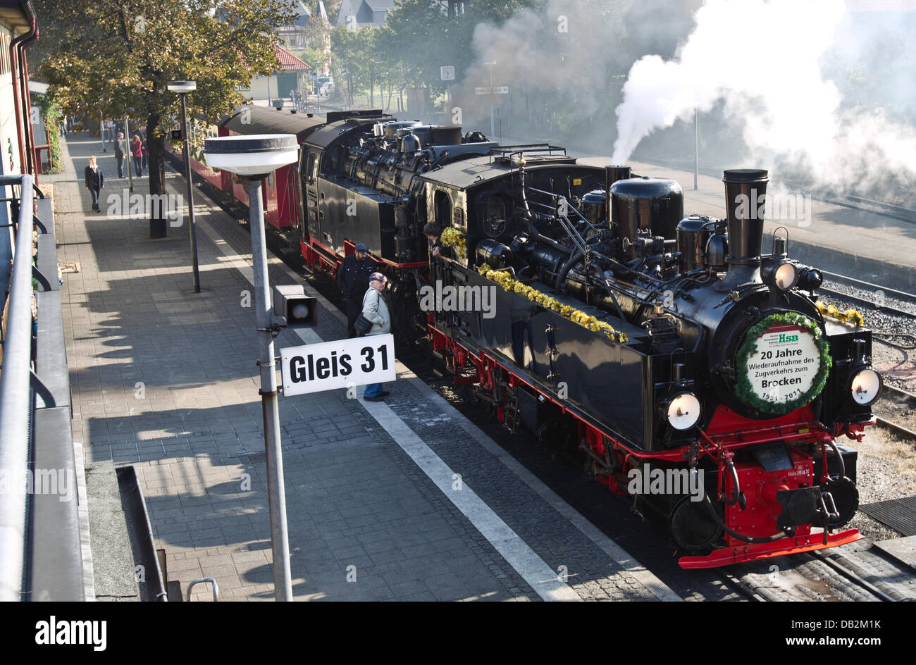 A special train with steam train of the Herz narrow gauge railways ...