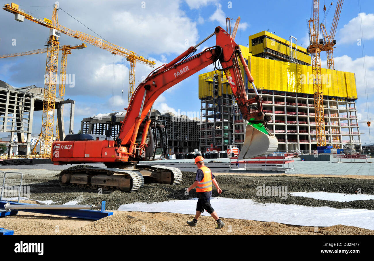 The construction site of the the new towers of the European Central ...