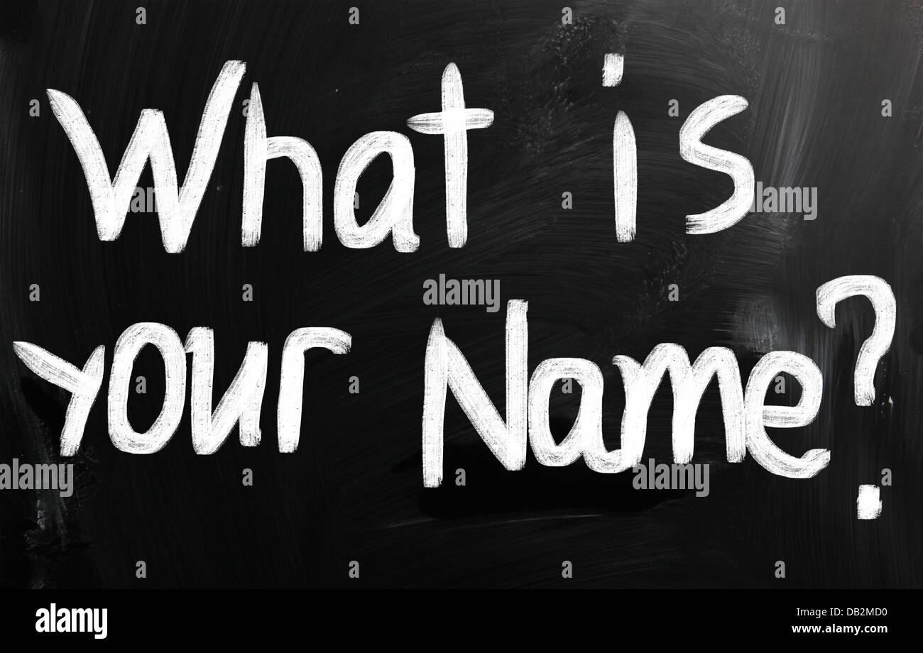 Whats your name Stock Photo - Alamy