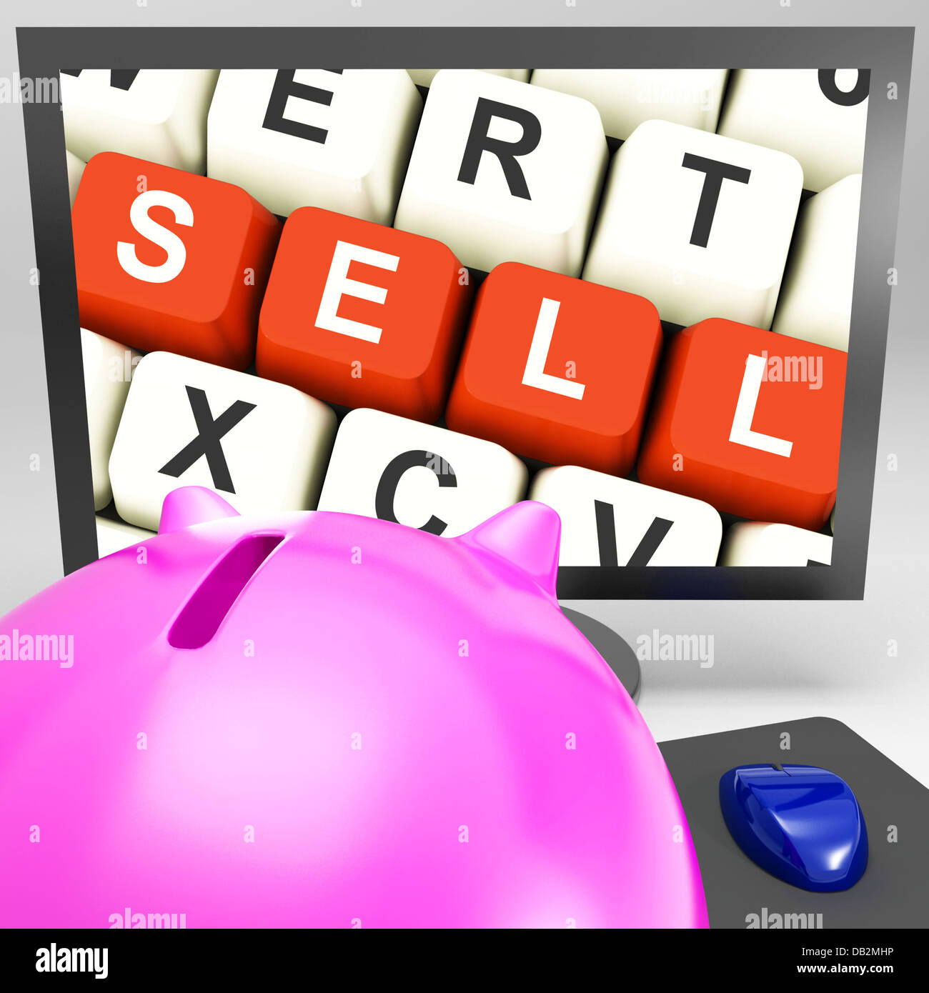 Sell keys on monitor hi-res stock photography and images - Alamy