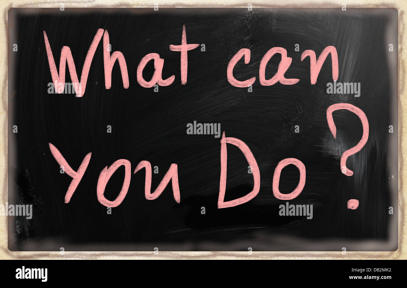 What can you do Stock Photo - Alamy