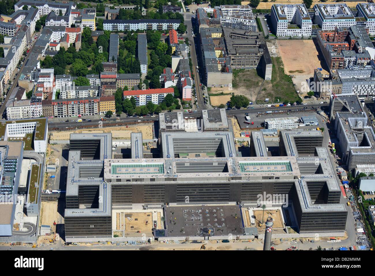 Berlin 2013/06/05 View of the construction site to the new BND ...