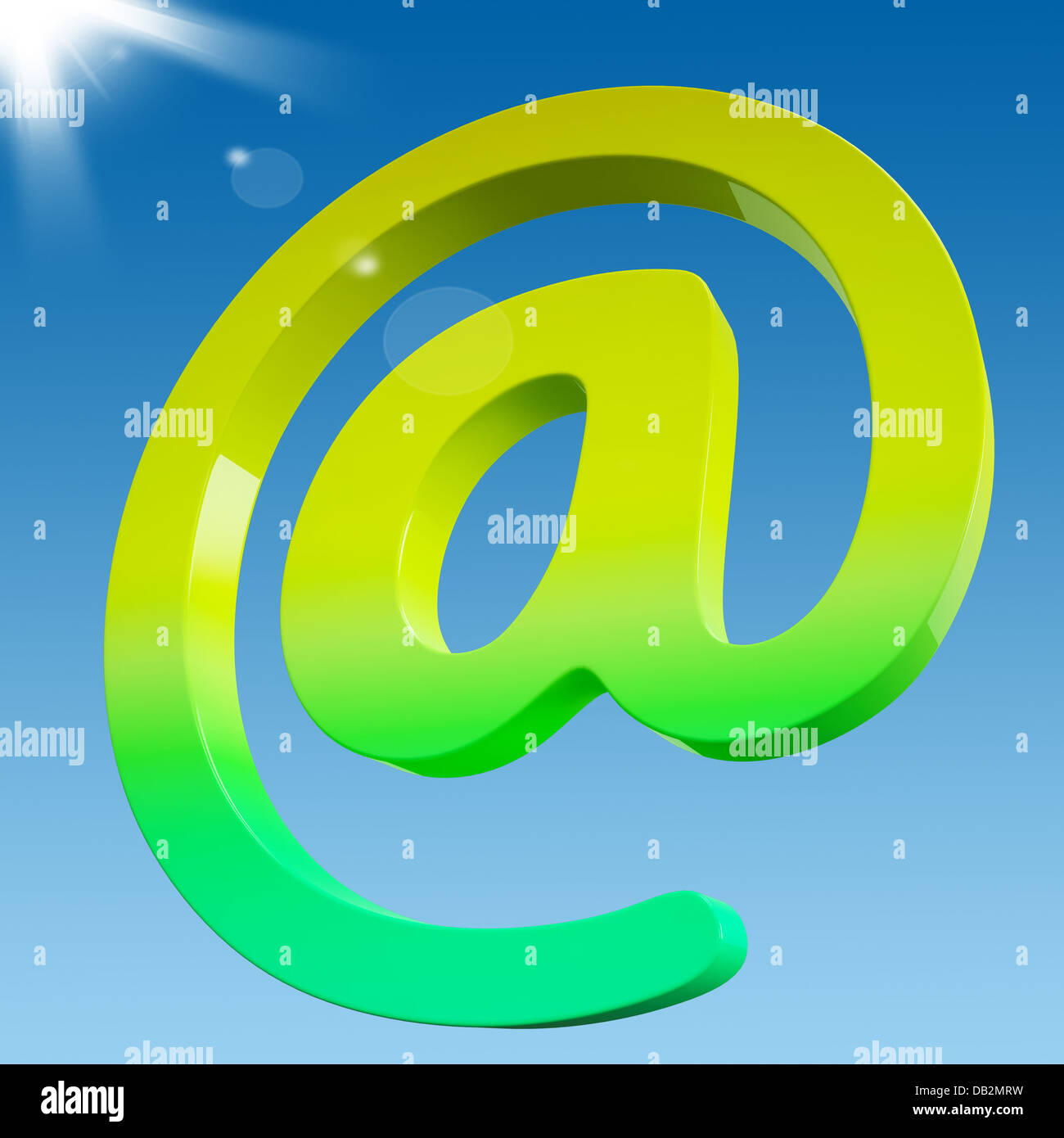 At Sign Shows Online Mailing Communication Icon Stock Photo - Alamy