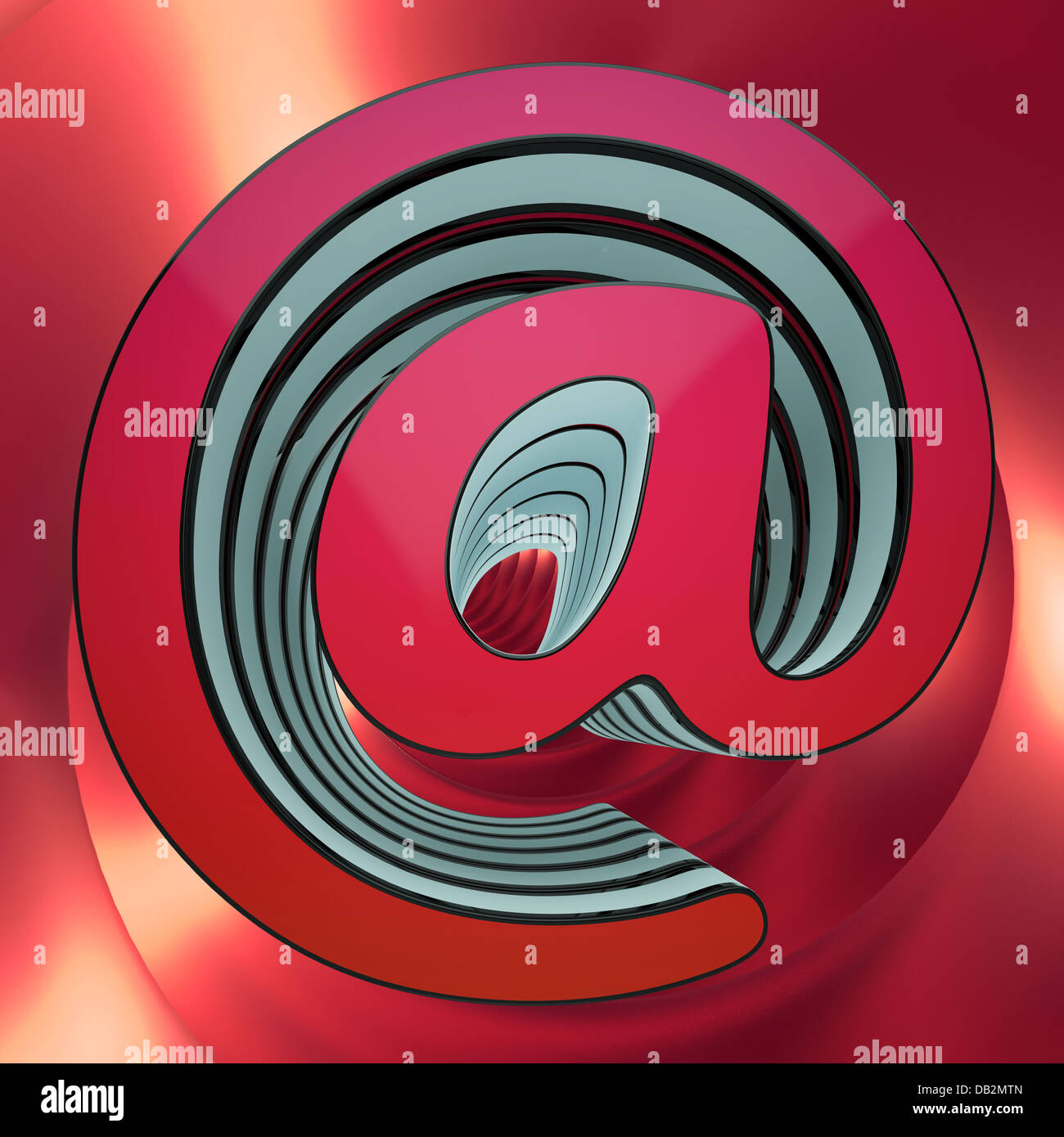 At-Symbol Shows Email Message And Correspondence Stock Photo - Alamy