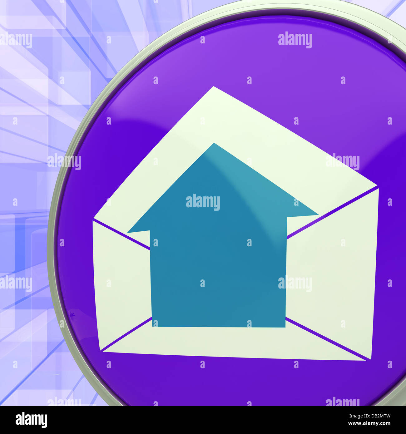 E-mail Symbol Shows Message Outbox Envelope Communication Stock Photo ...