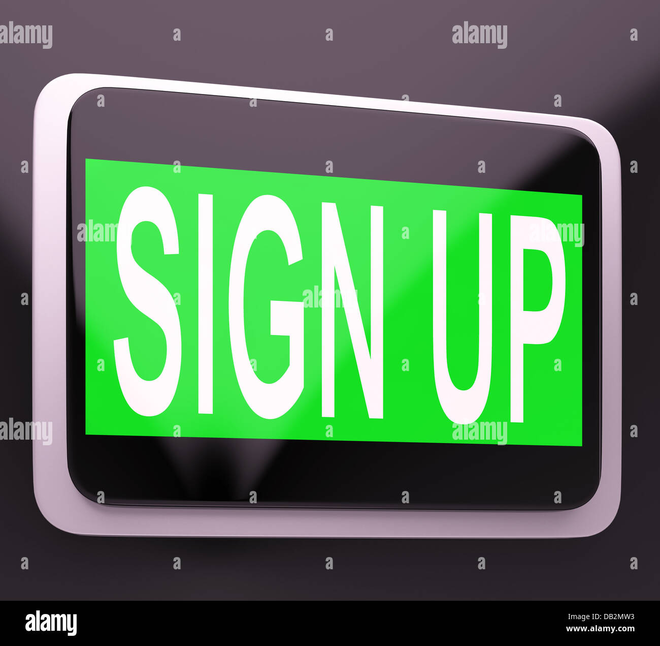 Sign Up Button Showing Website Joining Stock Photo - Alamy