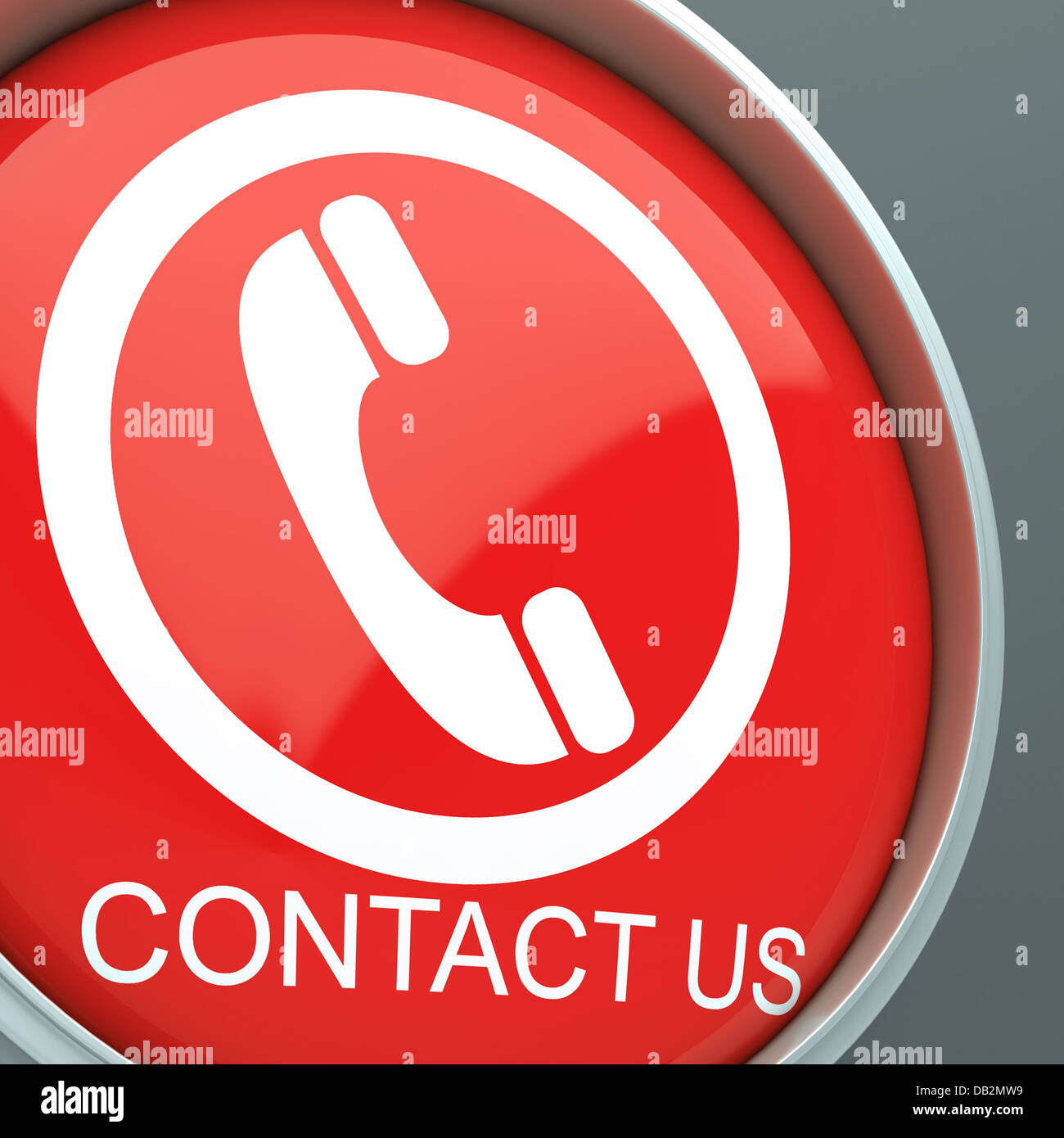 Contact Us Button Shows Helpdesk Stock Photo - Alamy
