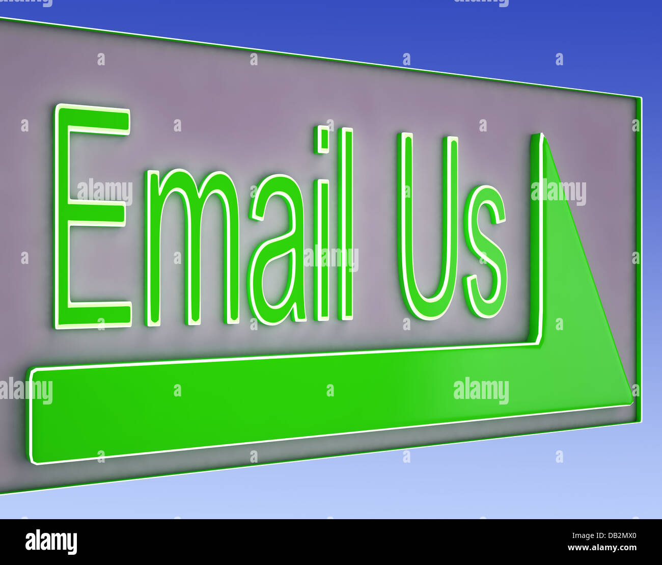 Email Us Button Showing Information Provider Stock Photo - Alamy