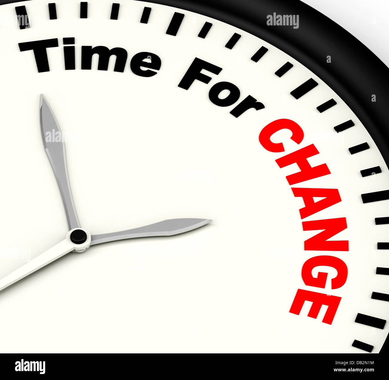 Time For Change Meaning Different Strategy Or Vary Stock Photo - Alamy