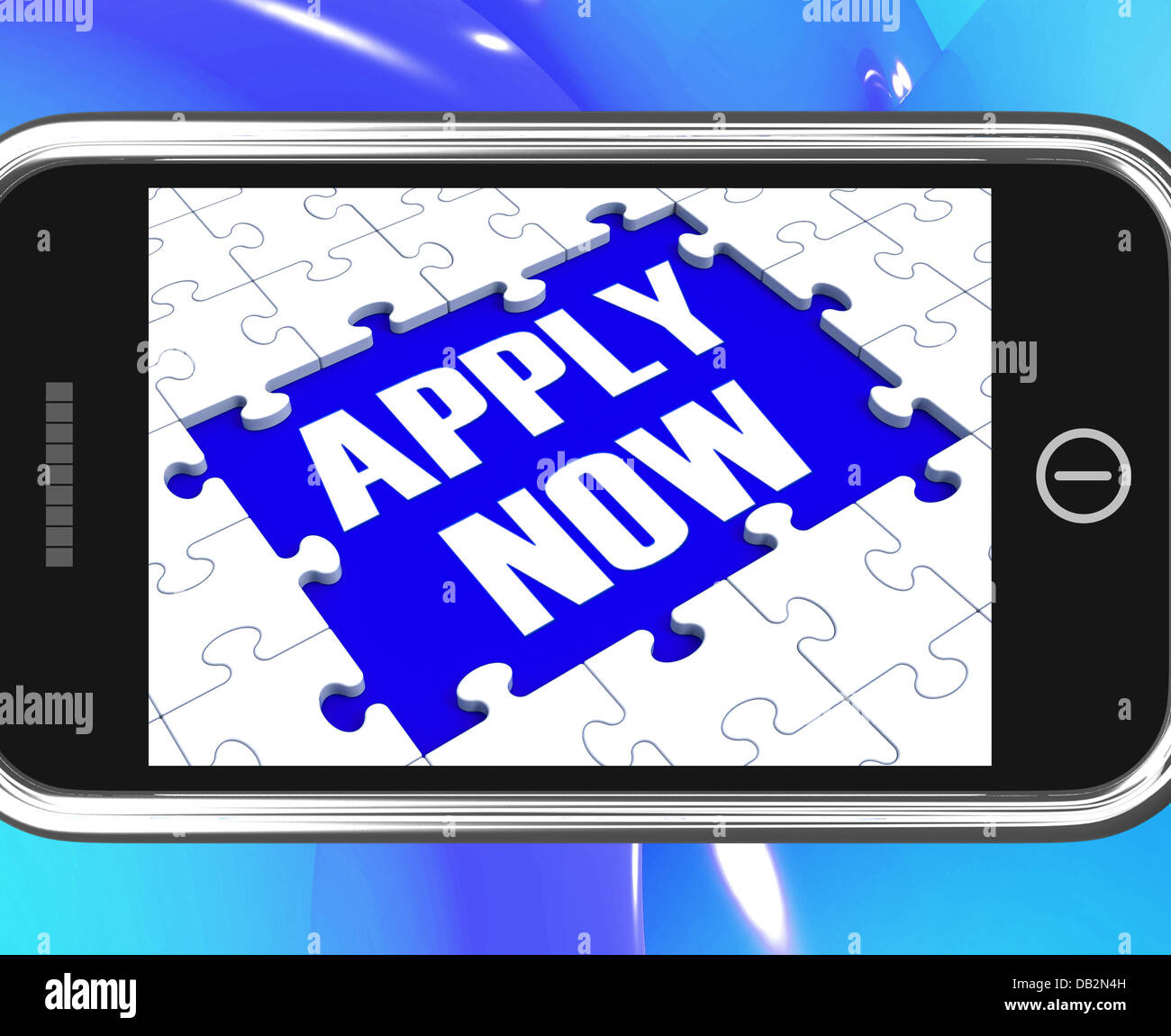 Apply Now On Smartphone Showing Job Applications Stock Photo - Alamy