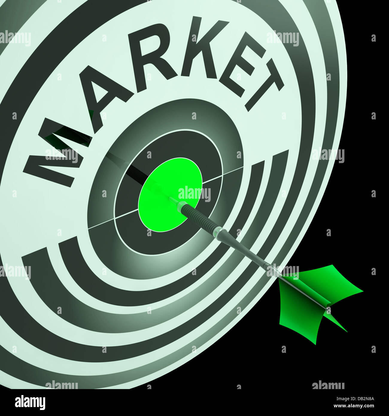 Target Market Means Aiming At Business Audience Stock Photo - Alamy