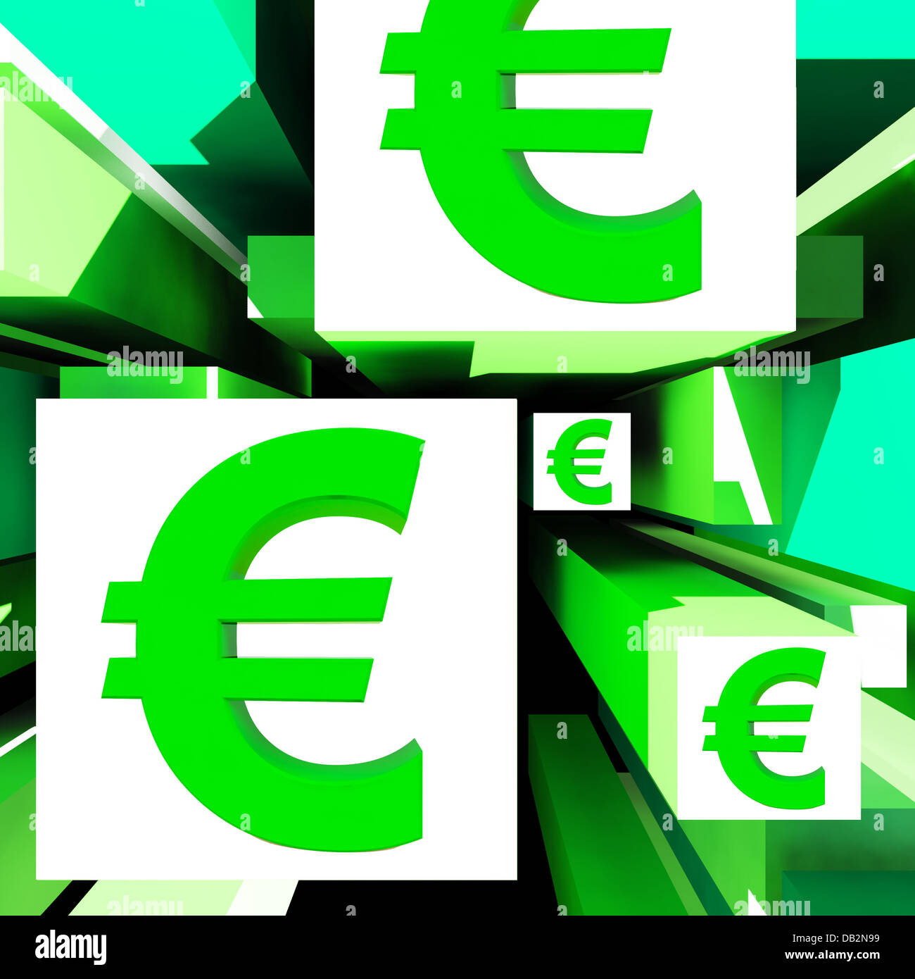 Euro Symbol On Cubes Shows European Profits Stock Photo - Alamy