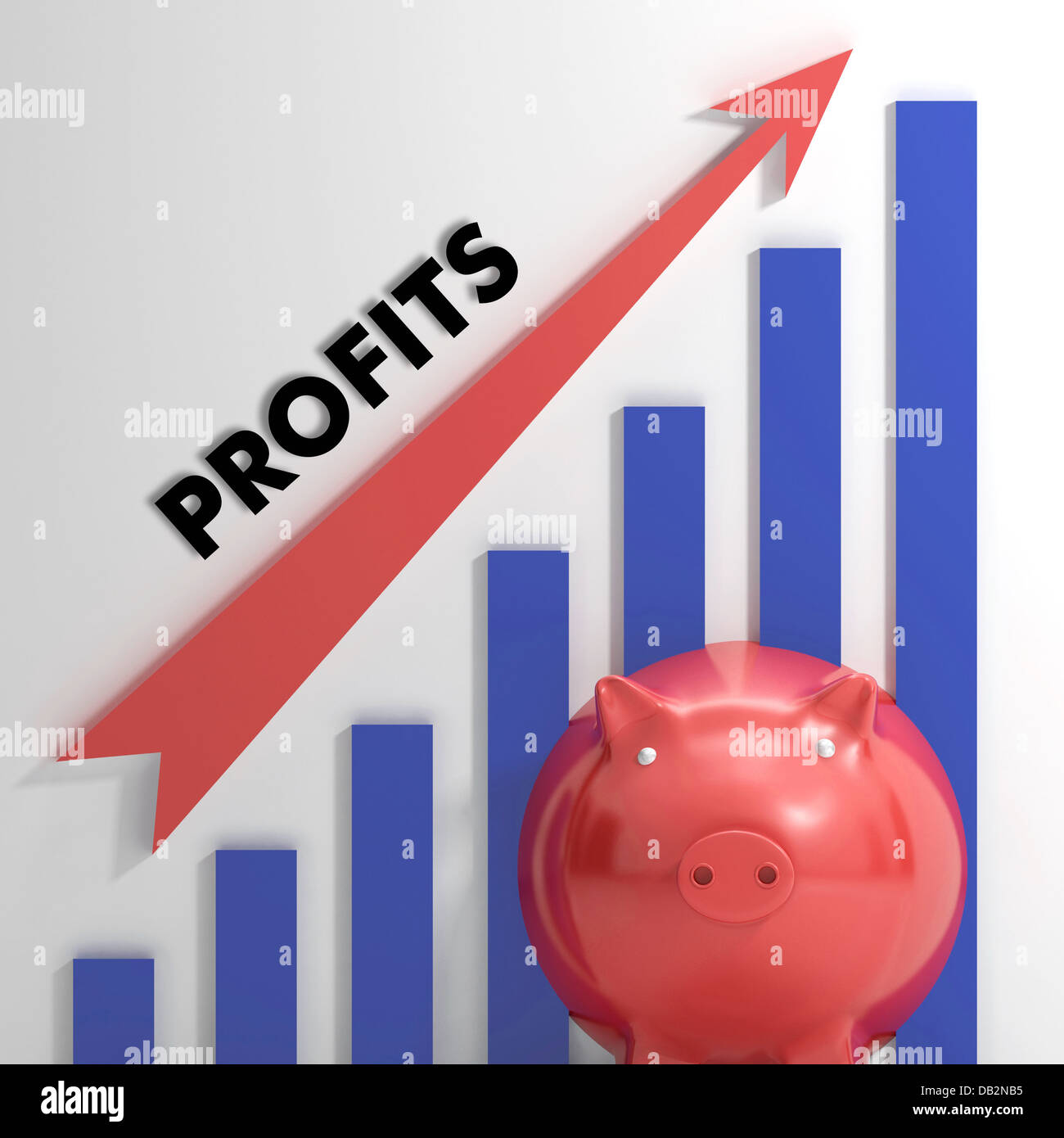 Raising Profits Chart Shows Balance Progress Stock Photo - Alamy