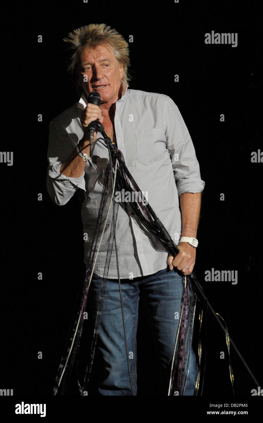 Rod Stewart performing on stage at The Air Canada Centre Toronto ...