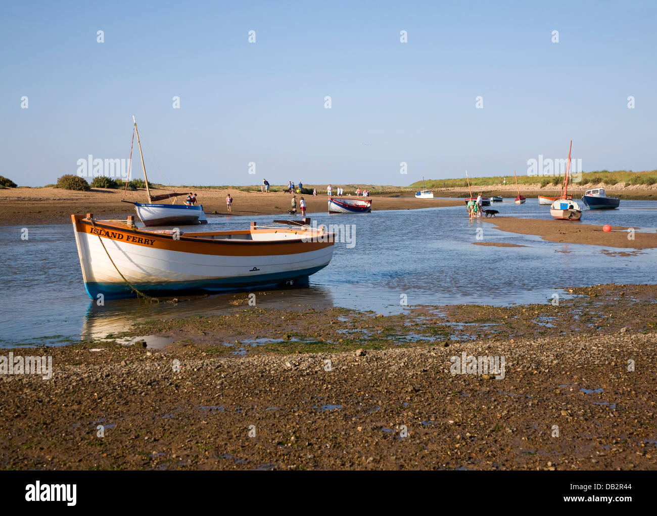 Island ferry boat Burnham Overy Staithe, Norfolk, England Stock Photo ...