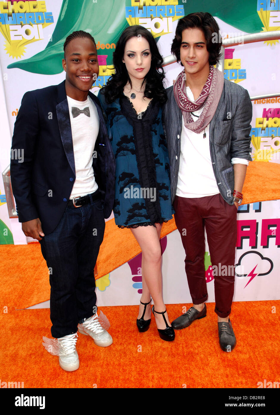 Cast of Victorious Nickelodeon's 2011 Kids Choice Awards held at USC's ...
