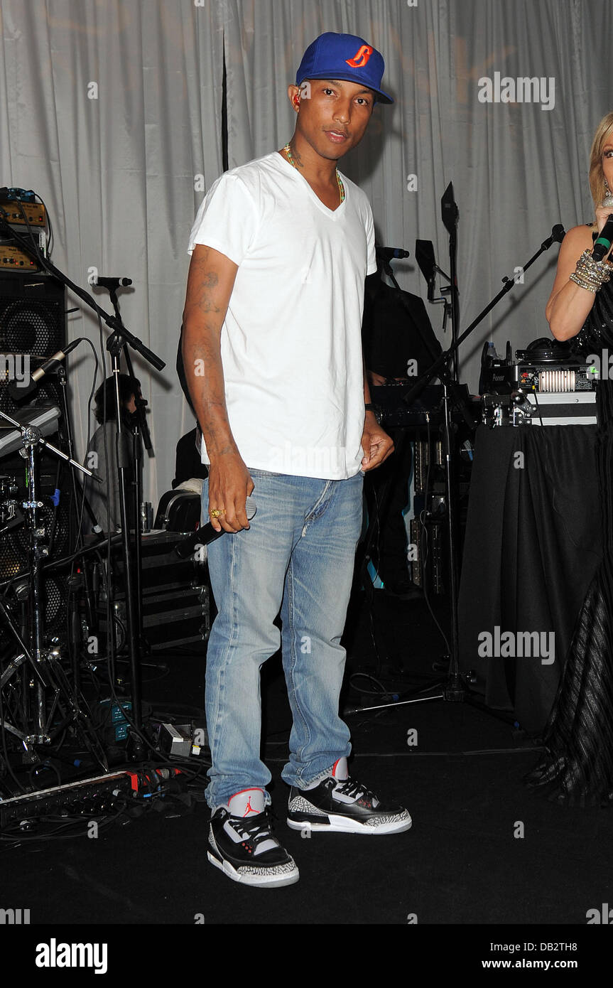 Pharrell Williams performs at The Blacks Annual Gala at Eden Roc ...