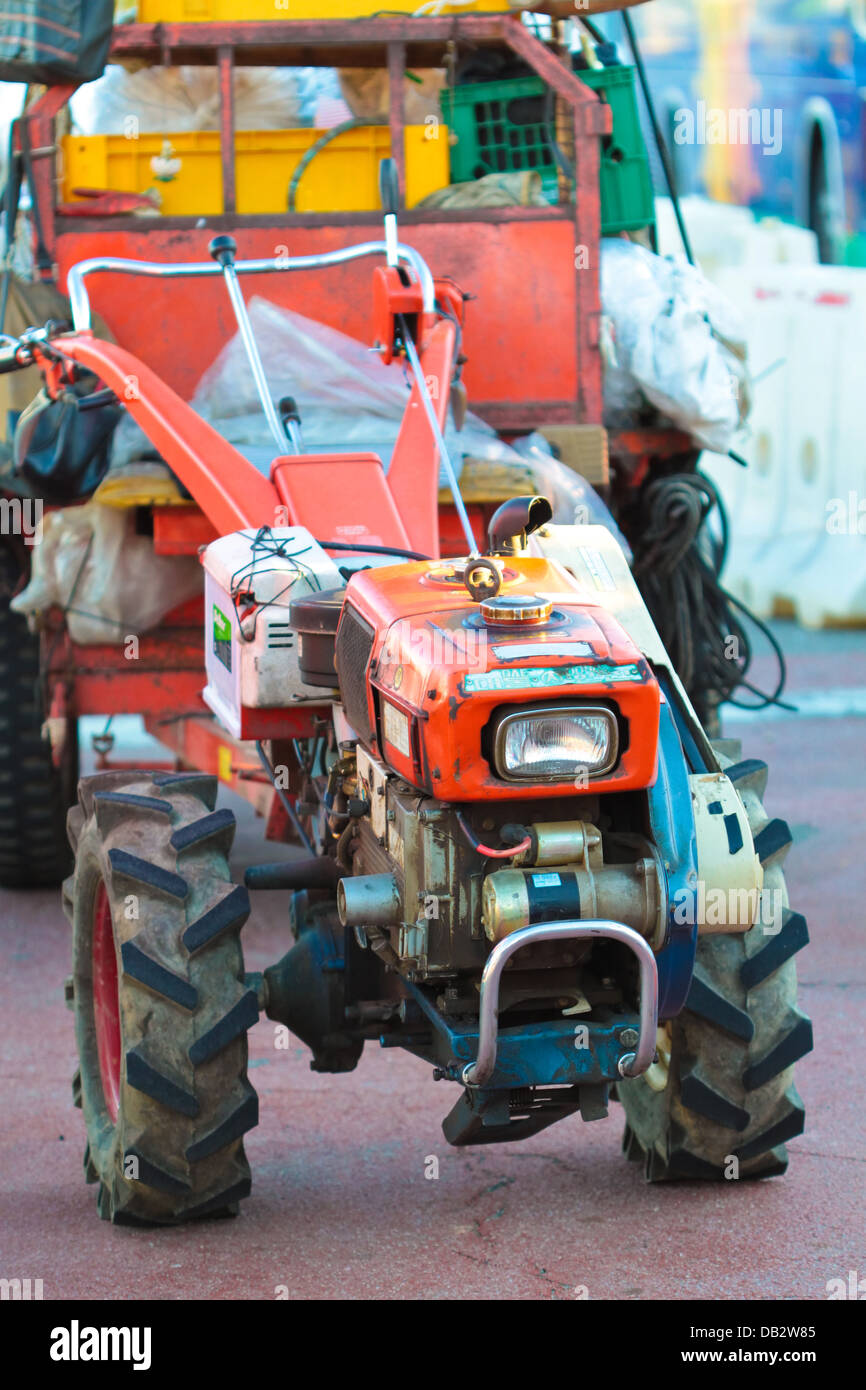A farmer bulldozer converted to cargo puller Stock Photo - Alamy