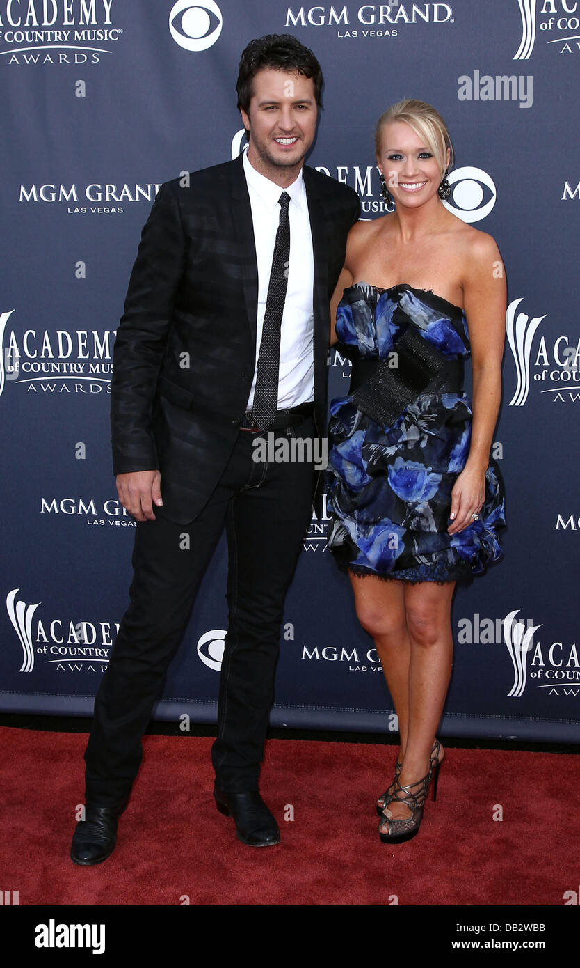 Luke Bryan, Caroline Bryan The Academy of Country Music Awards 2011 at ...
