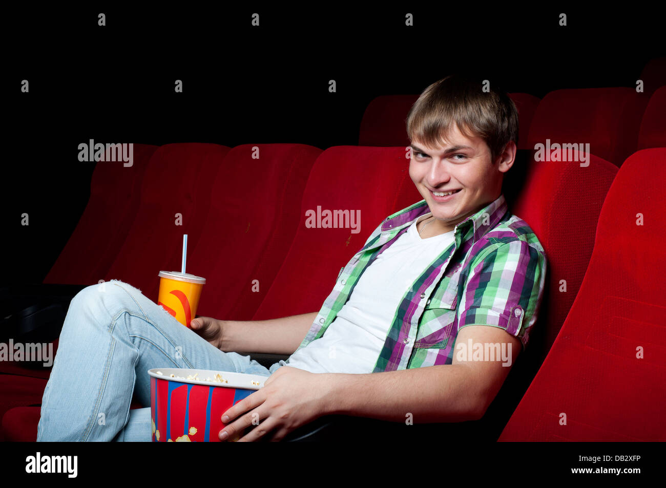 man in cinema Stock Photo - Alamy