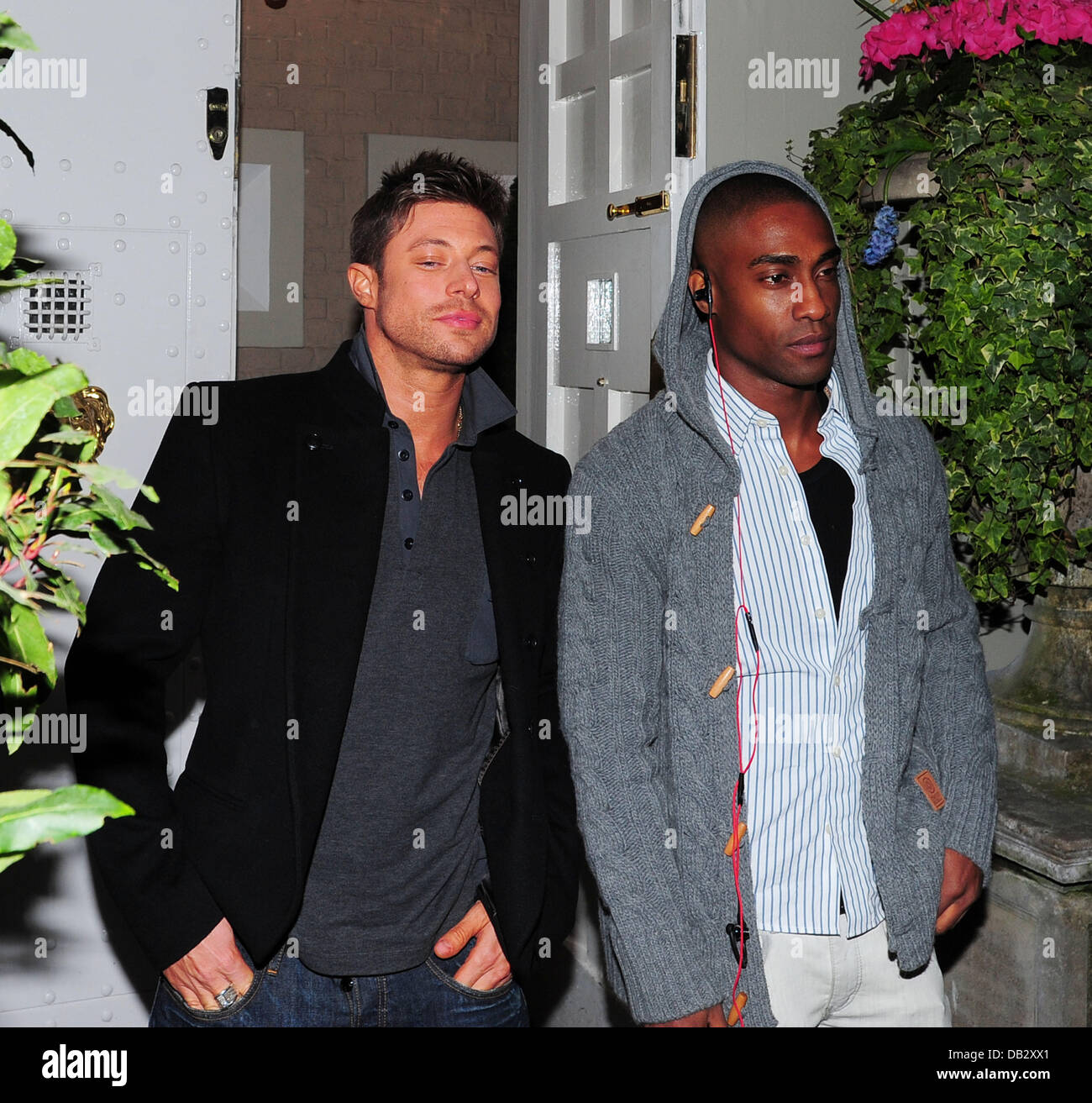 Duncan James and Simon Webbe celebrities leaving an after party for the ...